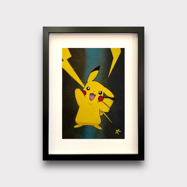 Pikachu | Original - Innrammet – Underground Gallery