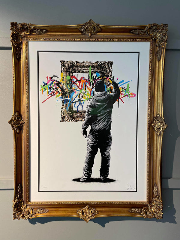 Martin Whatson - Framed, innrammet med antikk ramme. – Underground Gallery